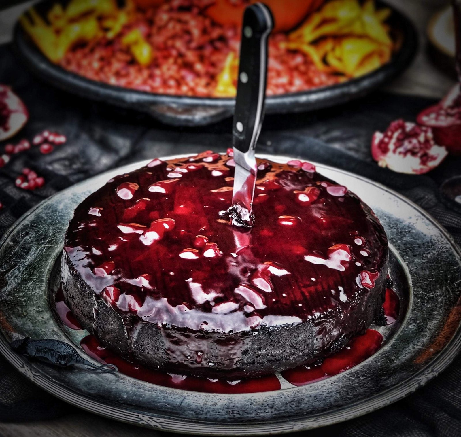 Chocolate Cake with Cherry Jam - Kamado Bono